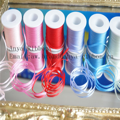 China 2mm 100% pure silk embroidery ribbon wedding ribbon white solid color silk satin ribbon supplier
